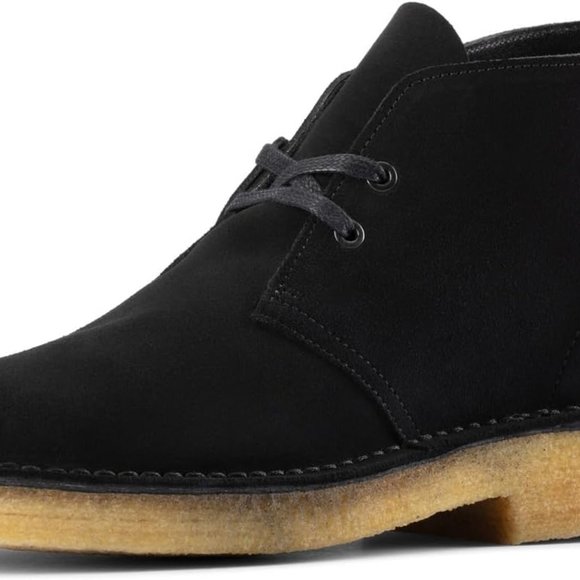 Clarks | Shoes | Clarks Mens Desert Boot 22 Black Suede | Poshmark